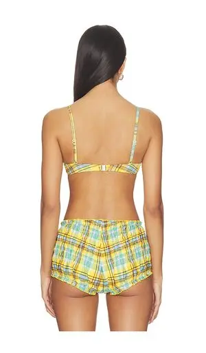 Solid & Striped The Daphne Bikini Top - Multi Plaid