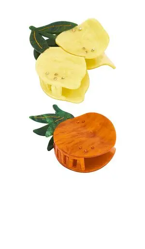 FRASIER STERLING Lemon Hair Clip Set - Multi