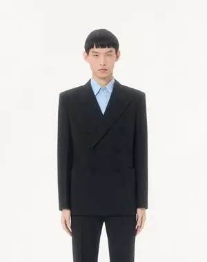 Valentino Garavani Double-breasted Wool Jacket - Black