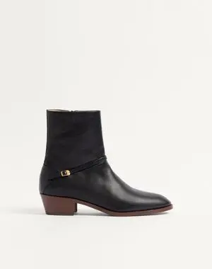 Valentino Garavani Pat Ankle Boot In Kidskin