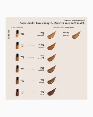 Giorgio Armani 9 Tan Neutral Olive, Luminous Silk Natural Glow Blurring Foundation With 24- Hour Wear 30ml - Pink