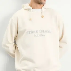 Stone Island Marina Garment-dyed Logo Hoodie