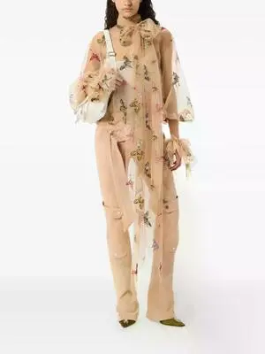 Blumarine Panelled Trousers - Neutrals