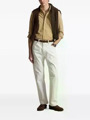 Polo Ralph Lauren Button-down Embroidered Shirt - Neutrals