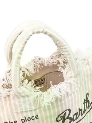 MC2 SAINT BARTH Striped Fringed Tote Bag