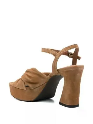 Ash Knotted Platform Sandals - Brown