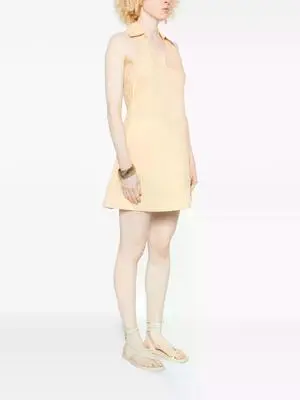 Patrizia Pepe V-neck Cotton Mini Dress - Yellow