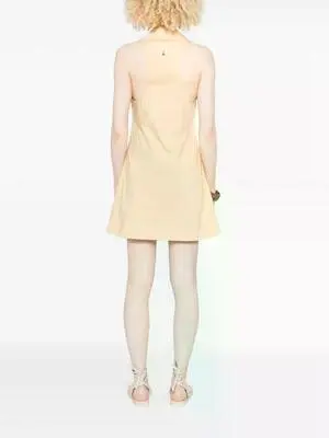 Patrizia Pepe V-neck Cotton Mini Dress - Yellow