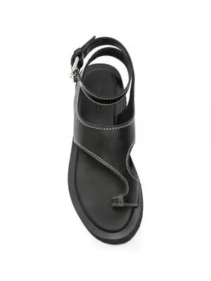 Patrizia Pepe Contrast-stitch Platform-heel Sandals