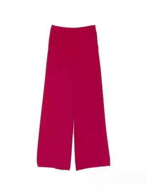 Patrizia Pepe Wide Leg Crêpe Pants - Purple