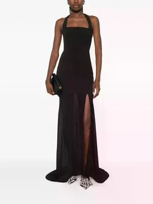Patrizia Pepe Maxi Bustier Halter Dress