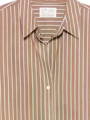 MC2 SAINT BARTH Cristal Striped Top - Brown