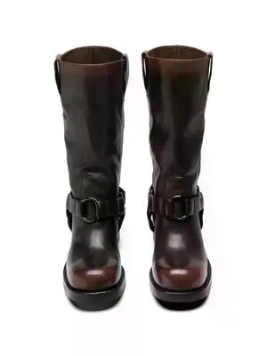Officine Creative Dana 004 Leather Biker Boots - Brown