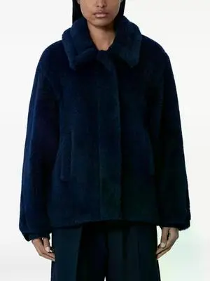 Max Mara Single-breasted Faux-fur Coat