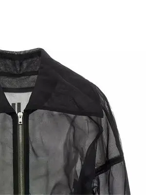 Rick Owens Dracucollar Cropped Bomber Jacket - Black