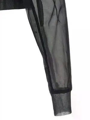 Rick Owens Dracucollar Cropped Bomber Jacket - Black
