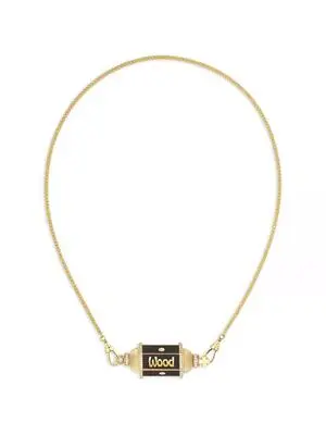 MARIE LICHTENBERG Knock On Wood Diamond Locket Necklace - Gold