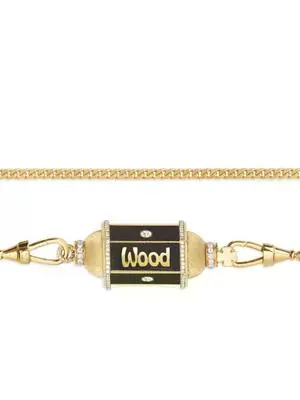 MARIE LICHTENBERG Knock On Wood Diamond Locket Necklace