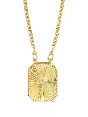 MARIE LICHTENBERG Checkered Emerald And Diamond Necklace