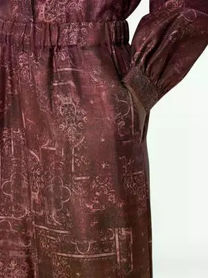 Max Mara Printed Silk Trousers