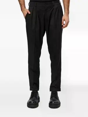 HAMZA Tapered Trousers - Black