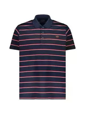 Paul & Shark Striped Short-sleeve Polo Shirt - Blue
