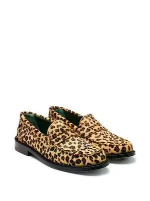 VINNY'S Leopard Yardee Moccasin Loafers