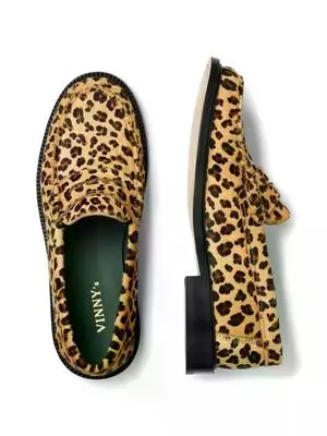 VINNY'S Leopard Yardee Moccasin Loafers