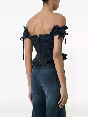 Balenciaga Gathered Cropped Top