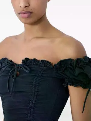Balenciaga Gathered Cropped Top