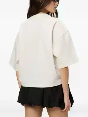 HAMZA Lace Corset Applique T-shirt - White