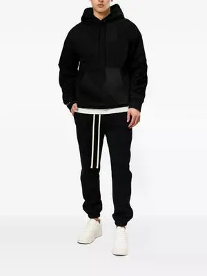 HAMZA Diamond Stitched Hoodie - Black