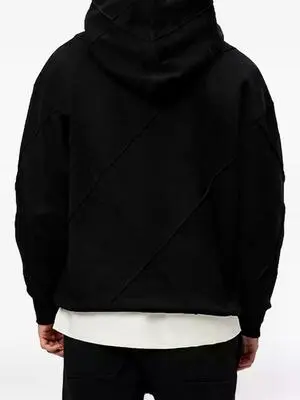 HAMZA Diamond Stitched Hoodie - Black