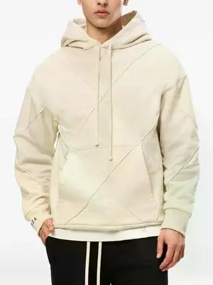 HAMZA Diamond Stitched Hoodie - Neutrals