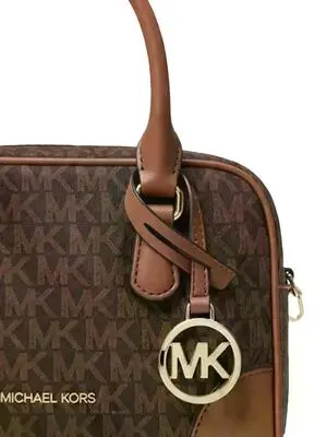 Michael Kors Monogram Satchel With Charm