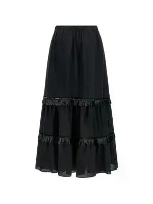 Kiton Fringed Skirt