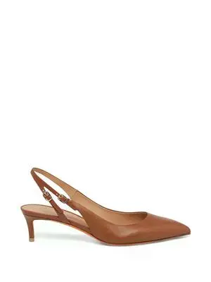 Santoni Audrey Pointed-toe Slingback Pumps - Brown