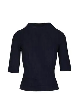 Veronica Beard Ribbed Short-sleeve Top