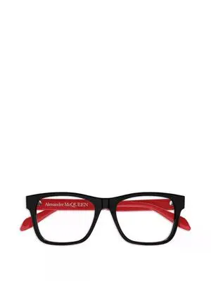 Alexander McQueen Square Full-rim Eyeglasses - Black