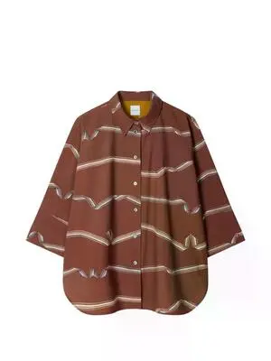 Paul Smith Signature Stripe Button-up Shirt - Brown