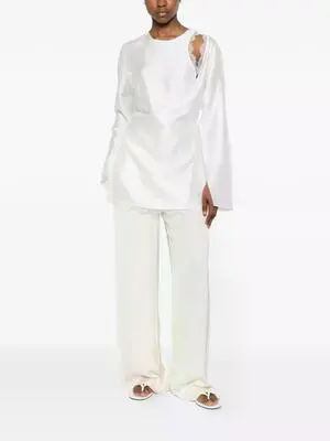 Patrizia Pepe Elastic-waist Wide-leg Pants