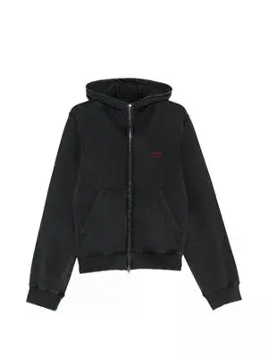 Martine Rose Graphic Print Zip-up Hoodie - Black