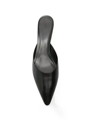 THE ROW Liisa Kitten Mules - Black