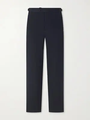 BODE Straight-leg Cotton-blend Seersucker Trousers