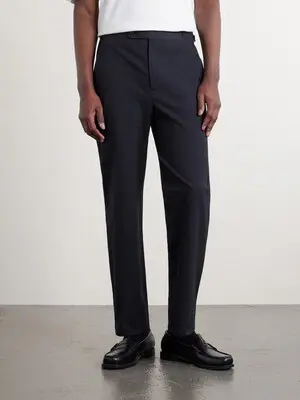 BODE Straight-leg Cotton-blend Seersucker Trousers