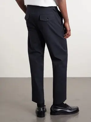 BODE Straight-leg Cotton-blend Seersucker Trousers
