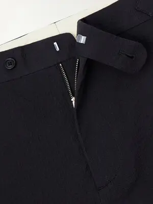 BODE Straight-leg Cotton-blend Seersucker Trousers