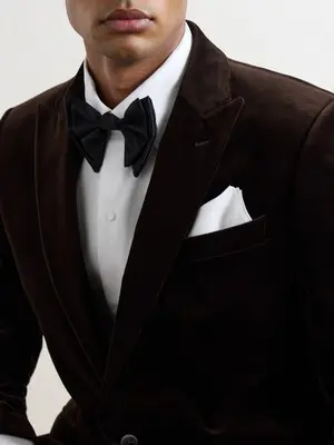 DE PETRILLO Pre-tied Silk And Cotton-blend Bow Tie
