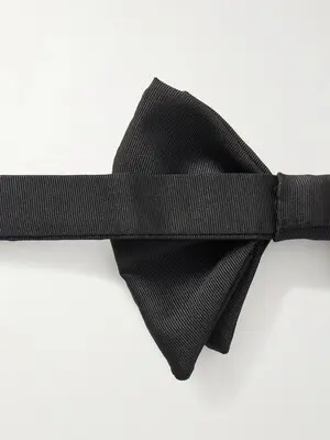 DE PETRILLO Pre-tied Silk And Cotton-blend Bow Tie
