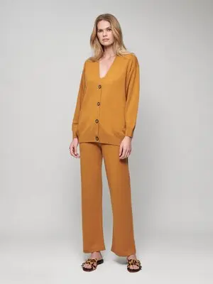 PAULA Rubelita Cashmere Short Cardigan - Orange